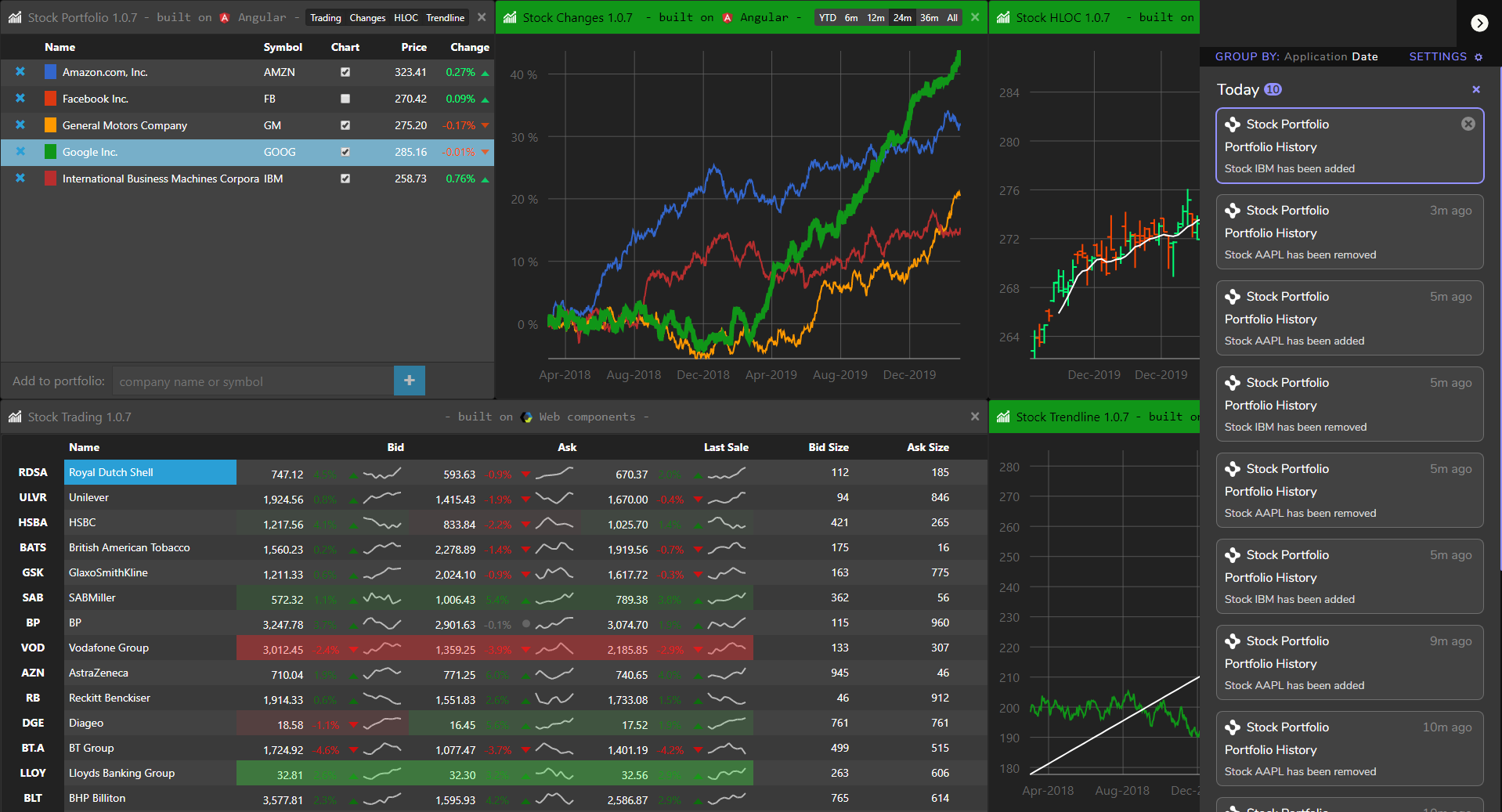 Build a Stock Portfolio App with OpenFin and Wijmo's JavaScript Components | Wijmo